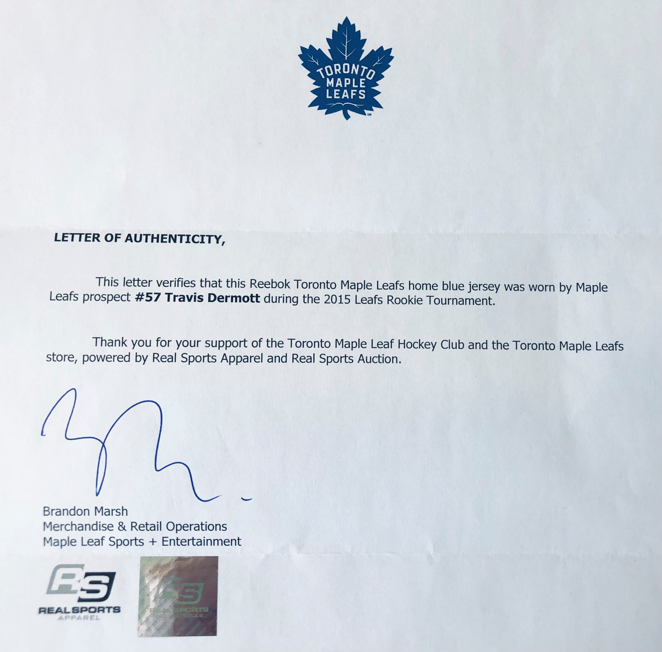 Travis Dermott – 2015-16 | JerseyPage